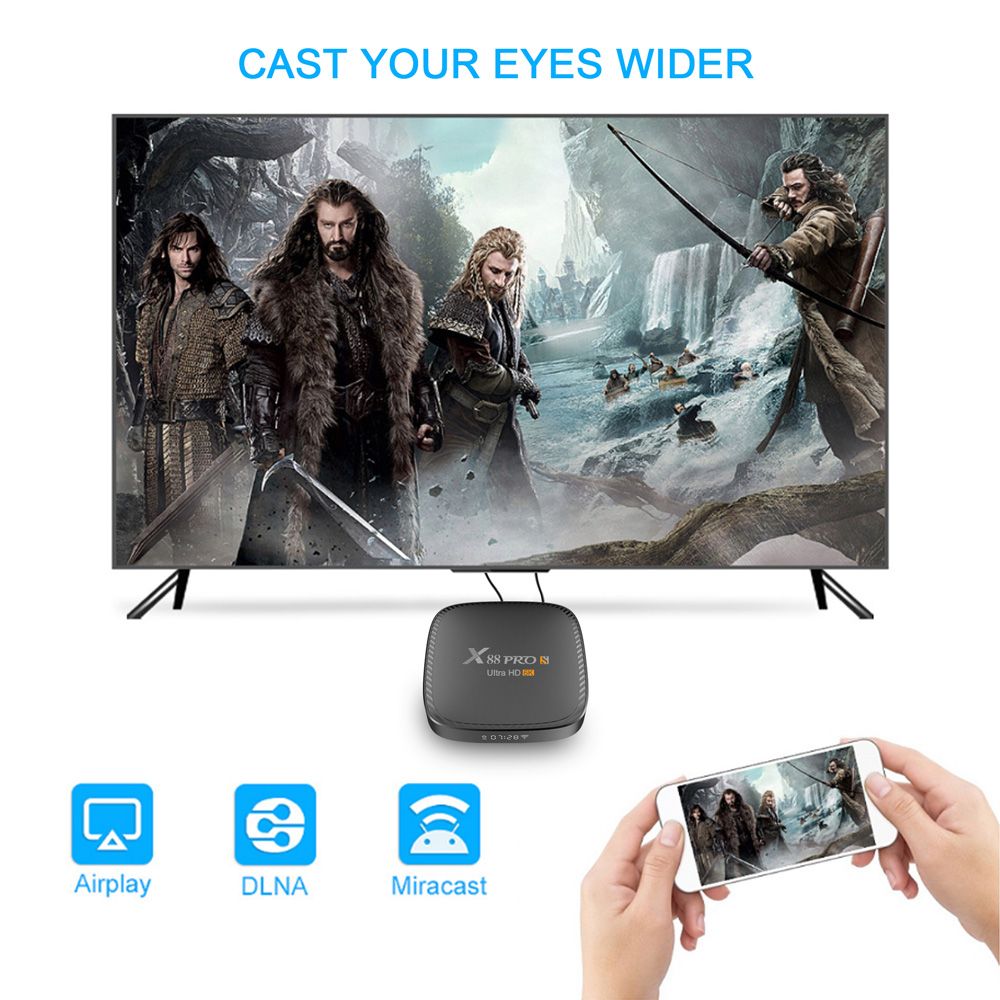 X88 Pro S 4GB/64GB Android 10.0 TV BOX H616 2.4G+5G WIFI USB3.0