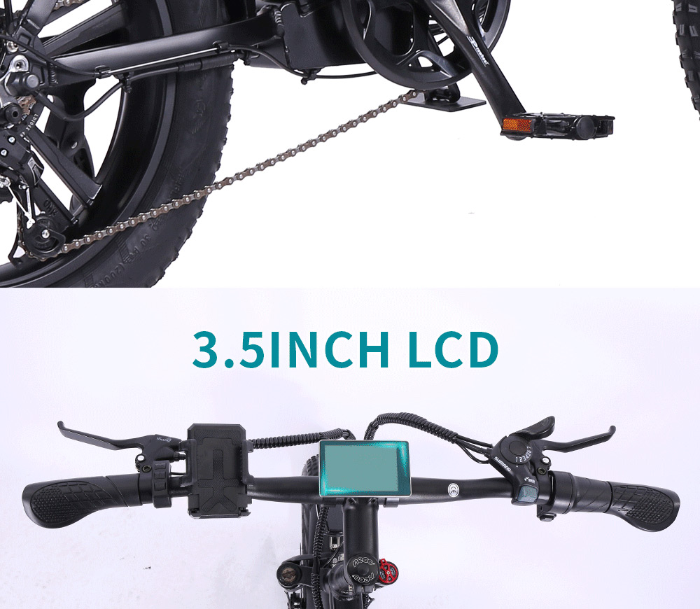 CMACEWHEEL Y20 Electric Moped Bike 750W Motor 15AH Battery Display