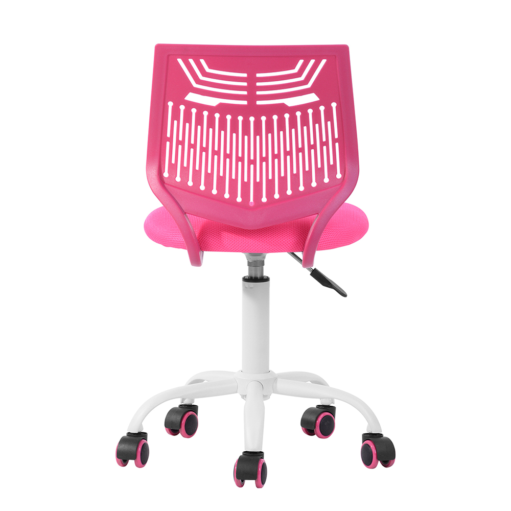 Home Office Plastic Mesh Rotatable Chair Height Adjustable Pink