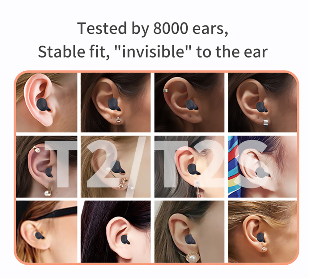 TWS-T2S Bluetooth 5.0 Wireless Earbuds Black