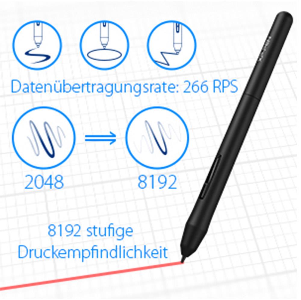 XP-Pen Star G640 Graphic Tablet with 6 x 4 Inch Work Surface Black