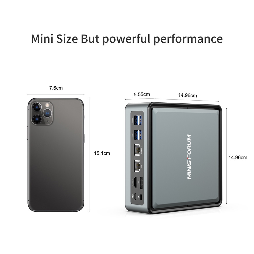 MINISFORUM HM80 Mini PC 16GB RAM 512GB SSD