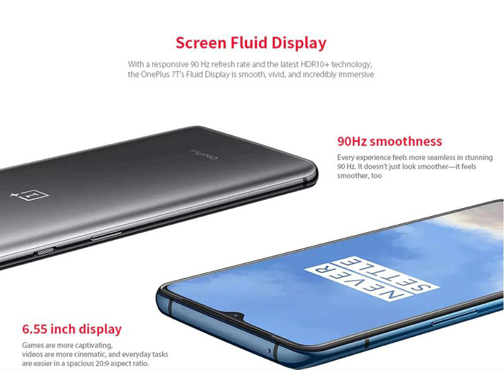 OnePlus 7T Global Version 8GB RAM 128GB ROM 6.55" Blue