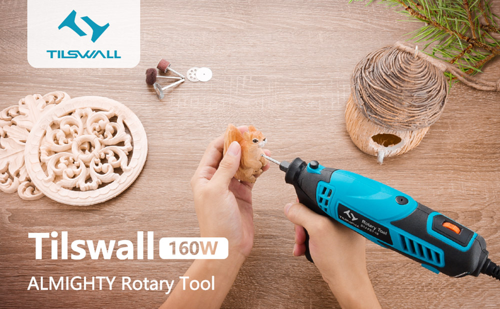 Tilswall 160W Variable Speed Rotary Multi Tool Kit
