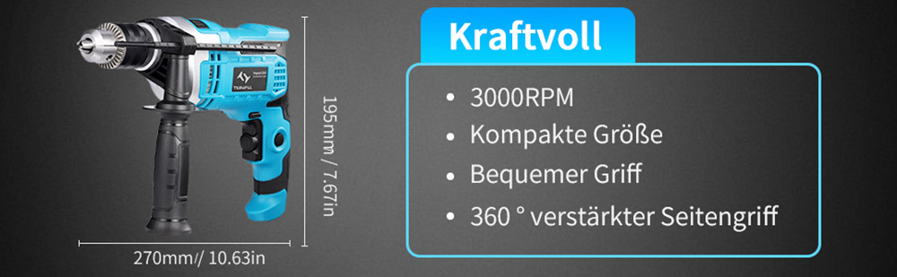 Tilswall 850W Impact Drill