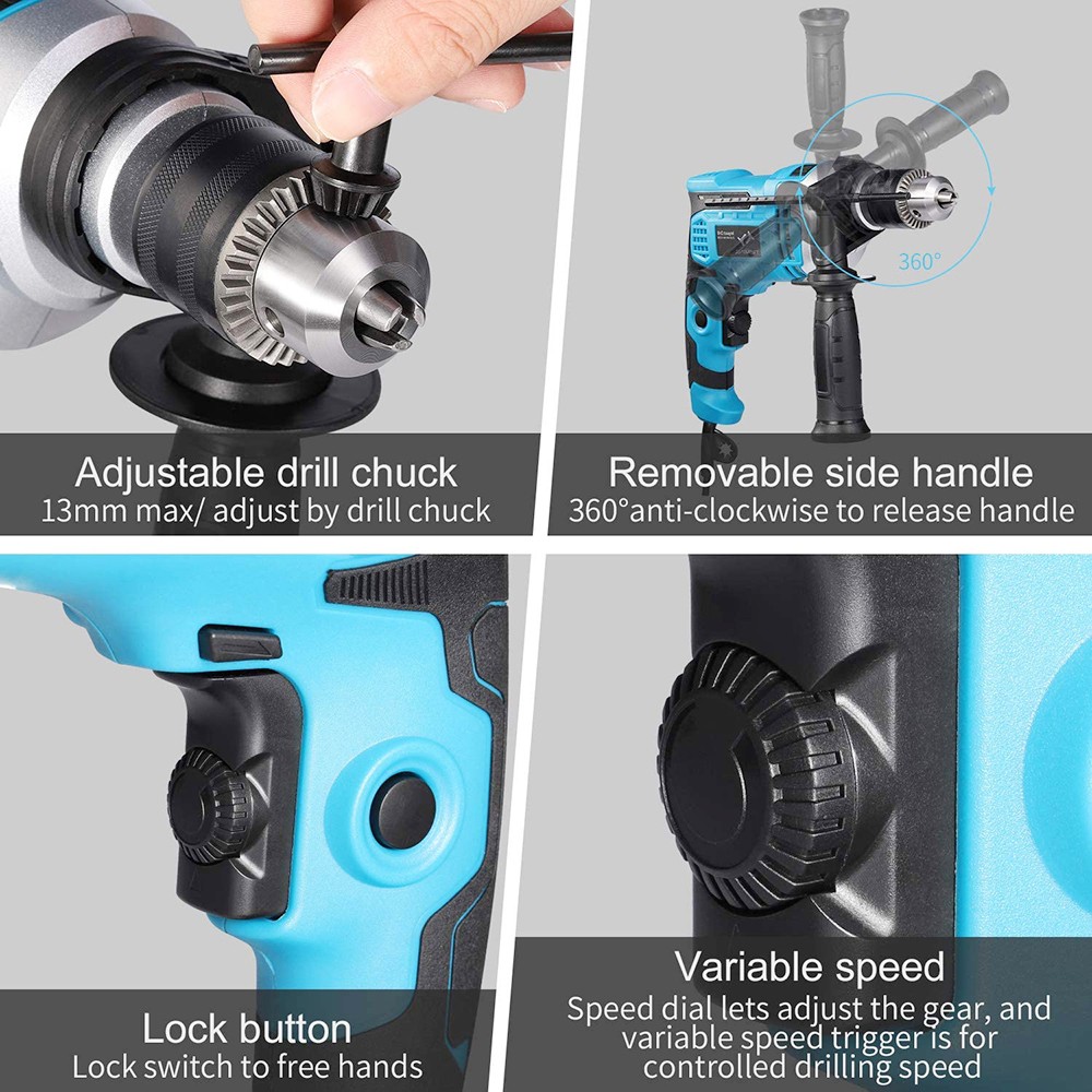 Tilswall 850W Impact Drill