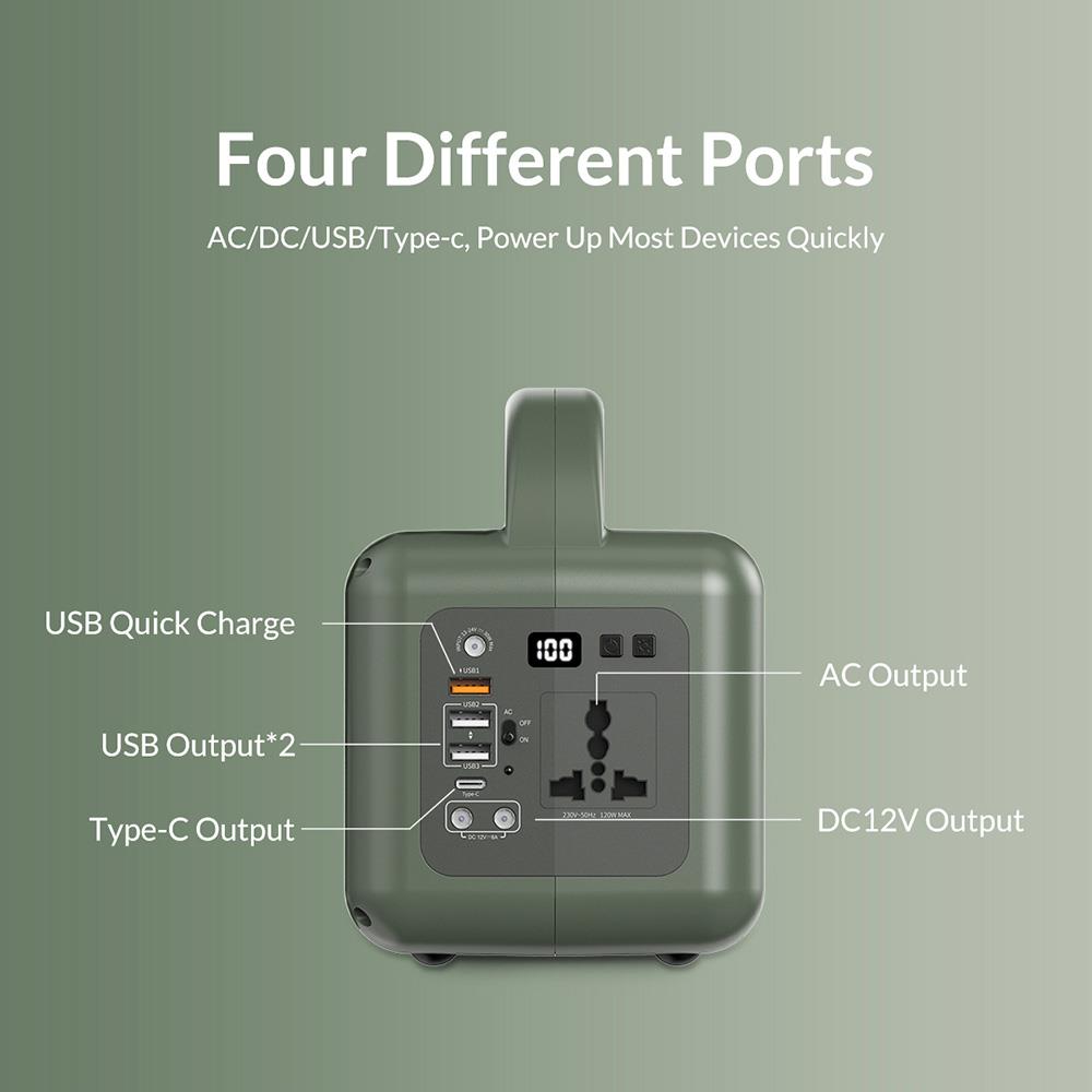 ORICO PB120 120W Portable Power Station - Green