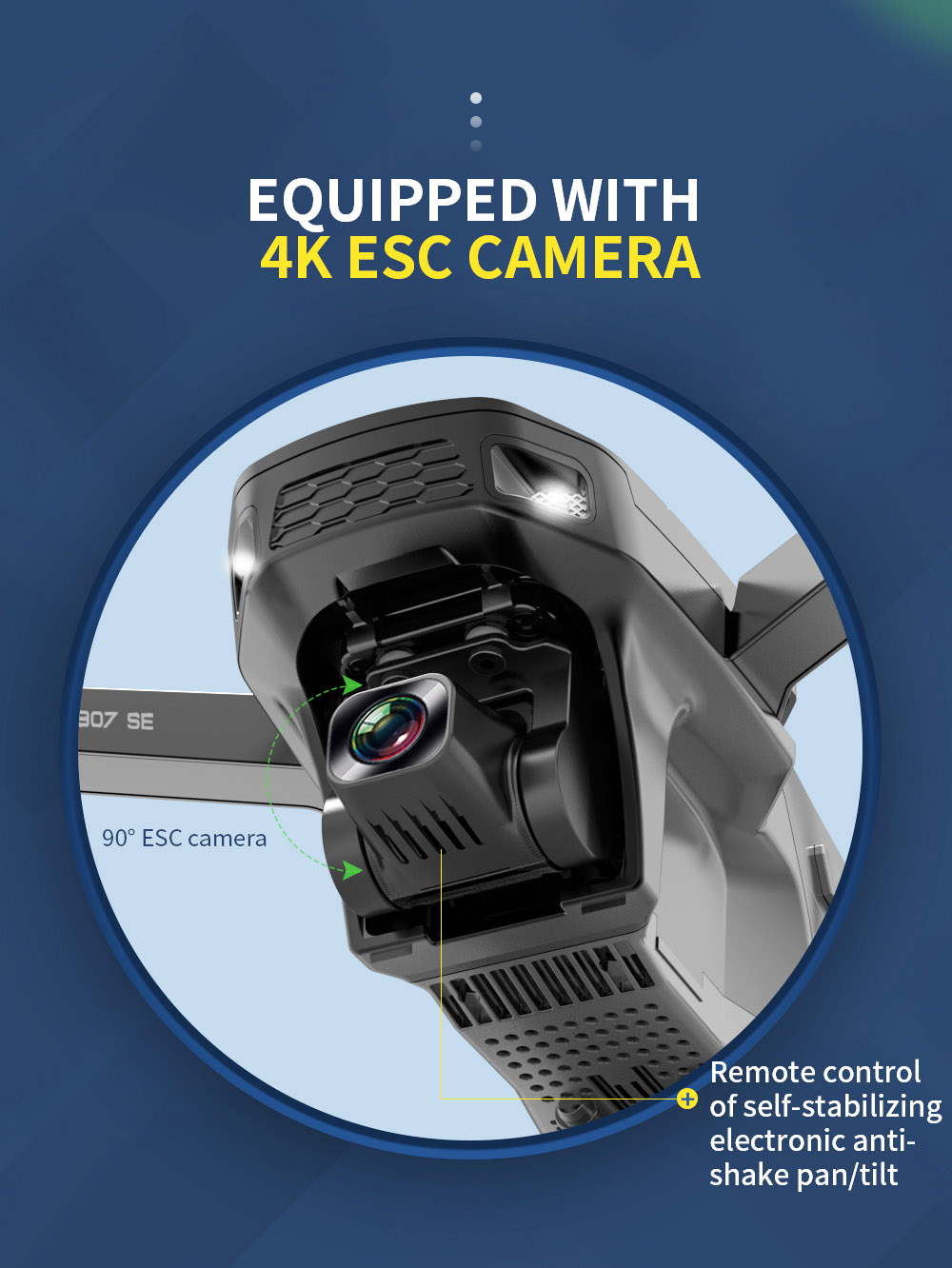 ZLL SG907 SE 4K GPS RC Drone Two Batteries with Bag