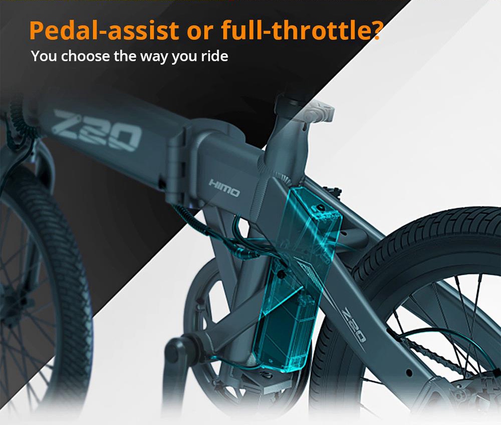 HIMO Z20 Folding Electric Bicycle 20 Inch Tire 250W DC Motor Up To 80km Range 10Ah Removable ...