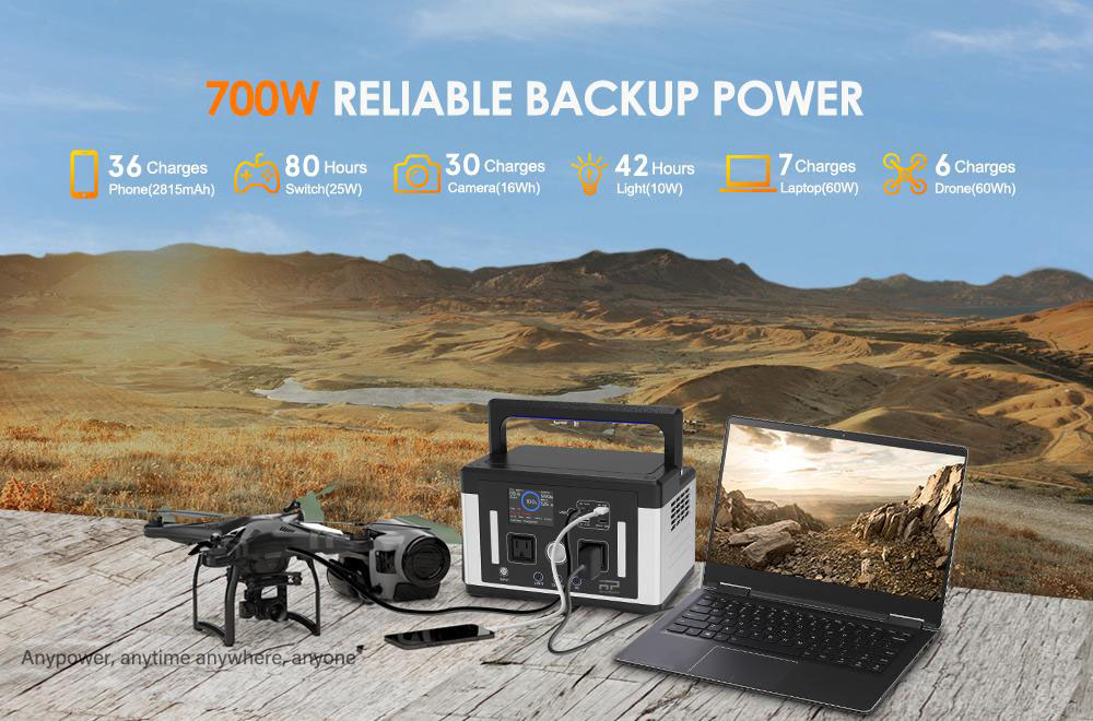 Anypower AP700 577Wh 700W Portable Power Station