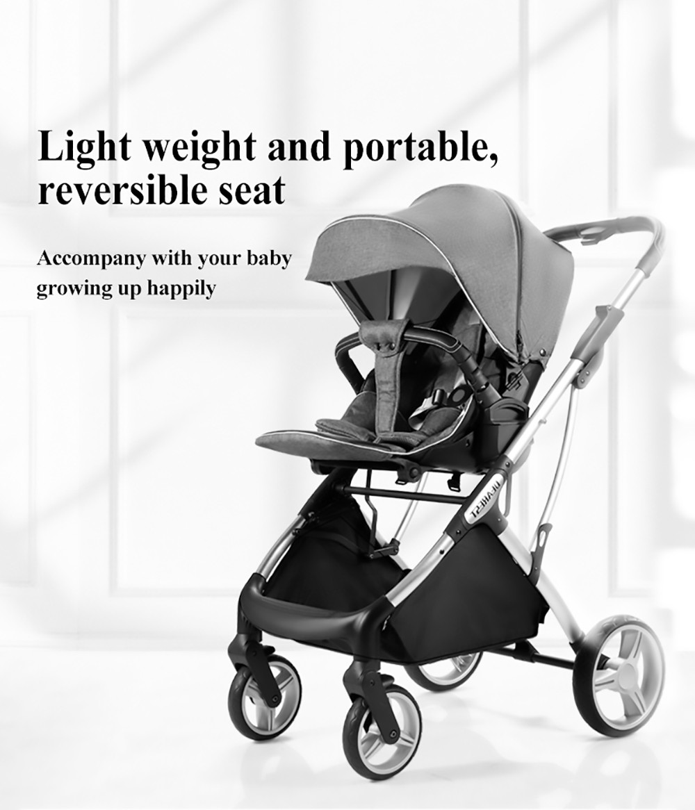 Dearest 1108 Baby Stroller 3 in 1 Infant Car Seat Carrier - Black