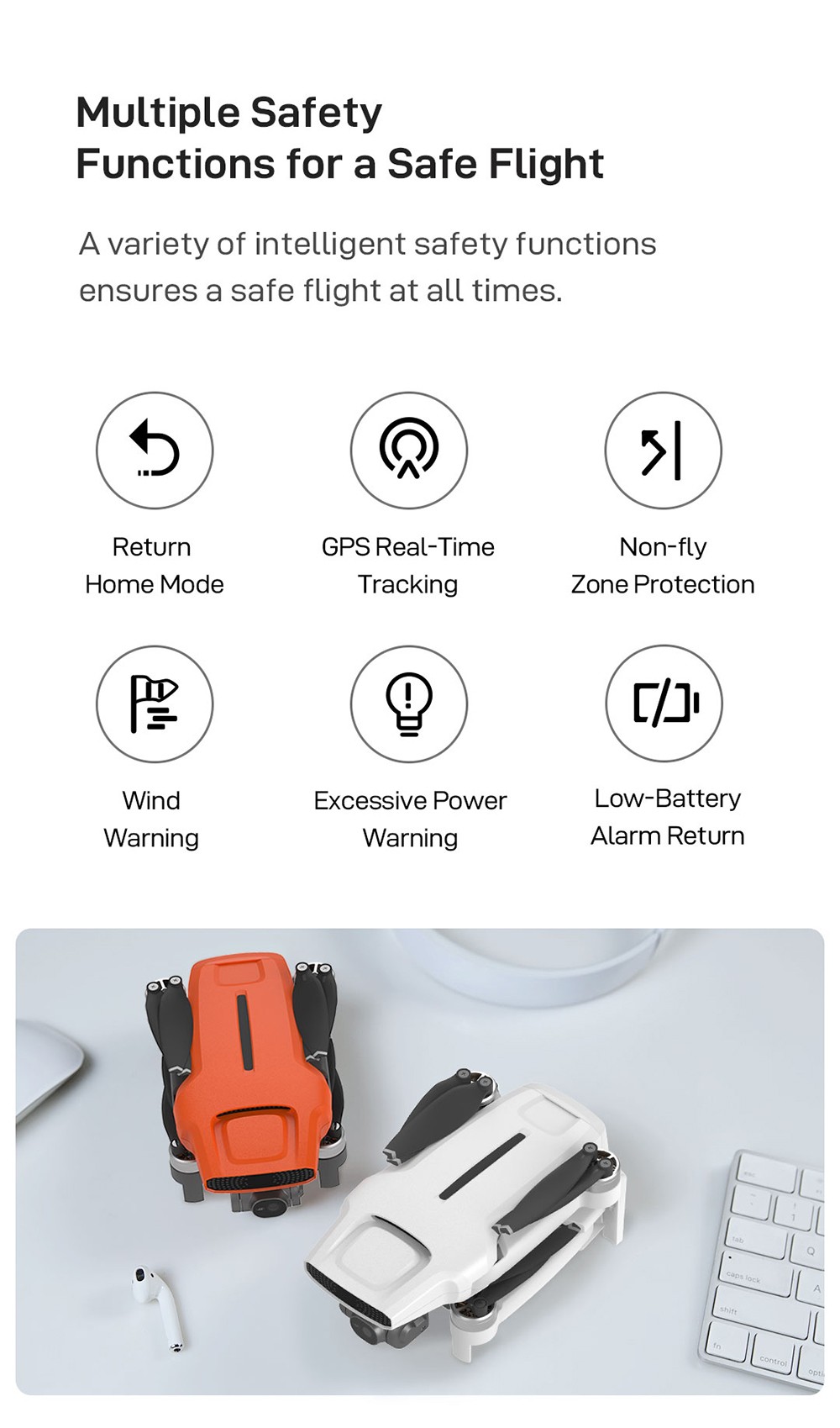 FIMI X8 Mini 4K GPS RC Drone Pro Version Two Batteries