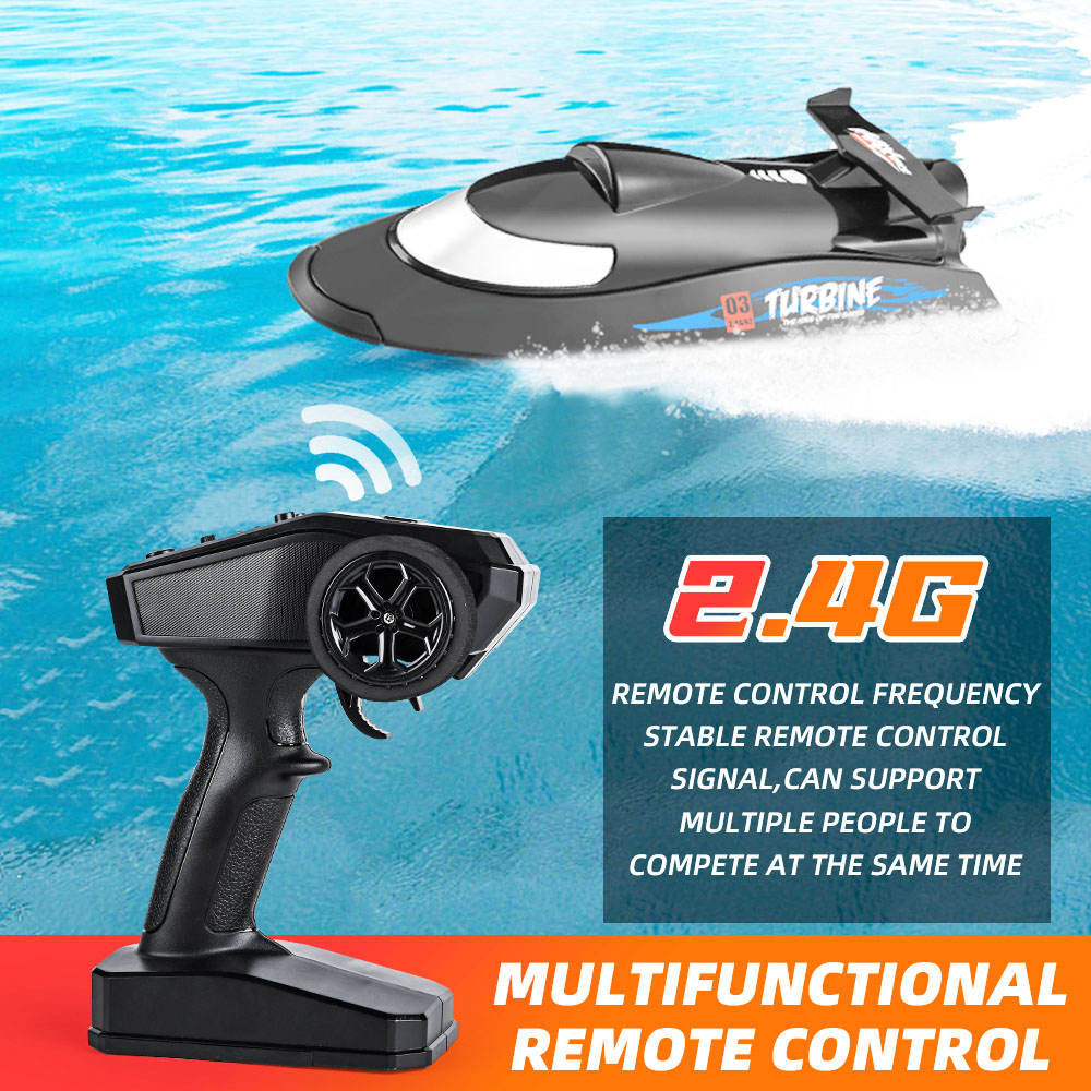 Flytec V009 30KM High Speed RC Jet Boat Black