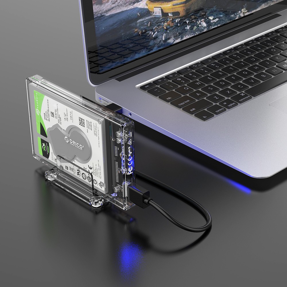 ORICO 2.5 inch Transparent USB3.0 Hard Drive Enclosure with Stand