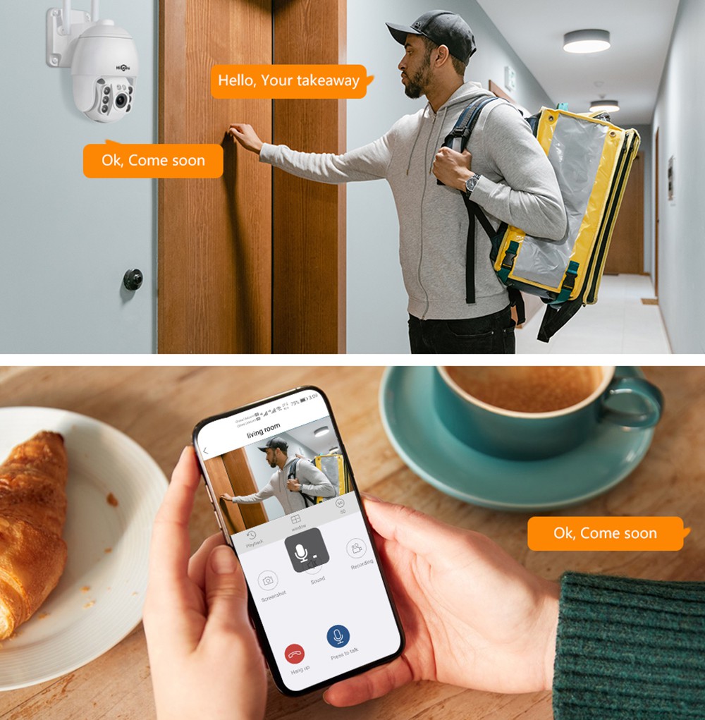 Hiseeu 1536P Wireless PTZ IP Camera