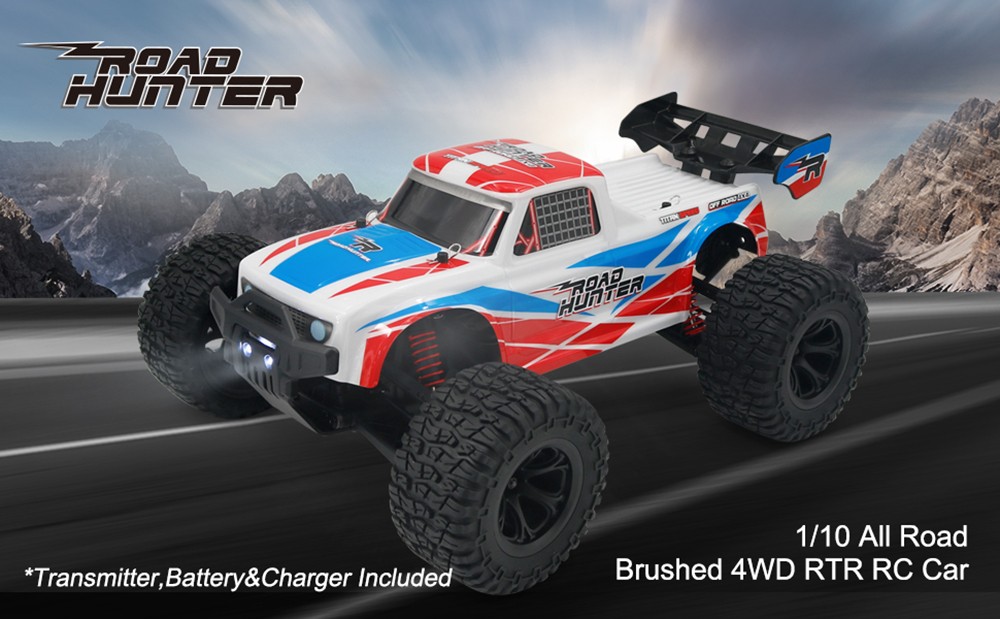 JJRC Q123 1: 10 Racing Car Brushed 4WD RTR RC Truck Red & Green
