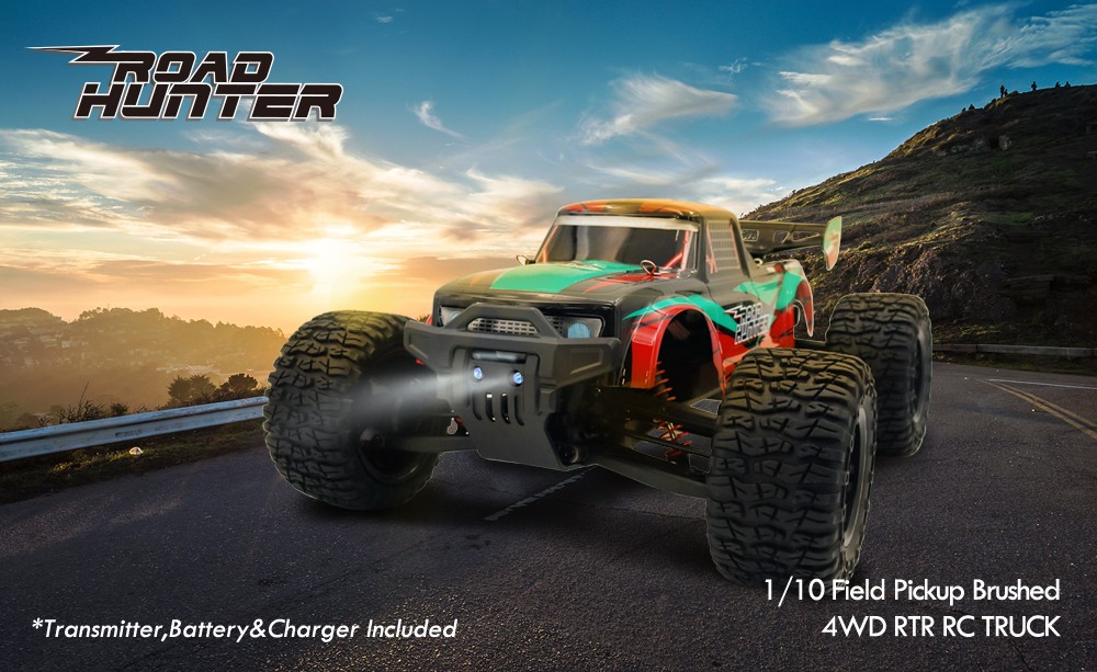 JJRC Q123 1: 10 Racing Car Brushed 4WD RTR RC Truck Red & Green