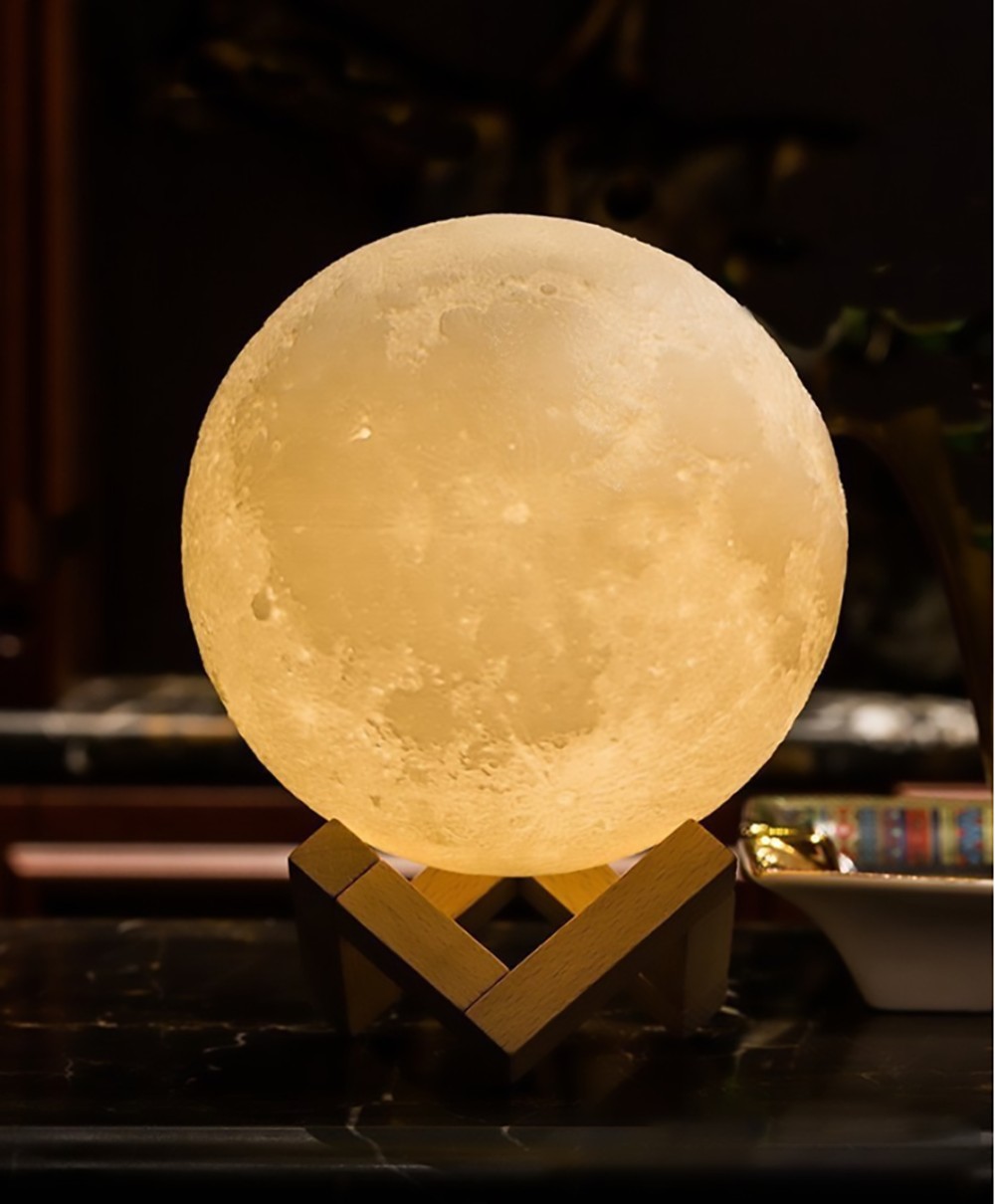 LED Moon Lamp with Remote Control Dimmable Brightness 16 Main Colors