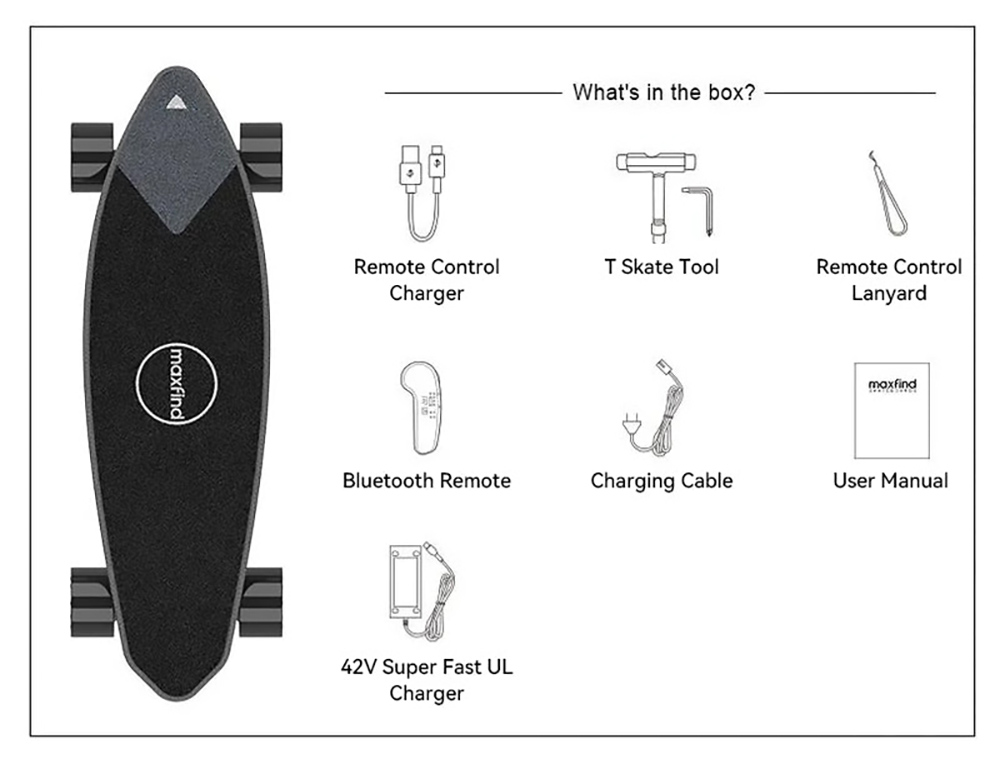 Maxfind Max2 Pro Electric Skateboard 600W Dual Motors