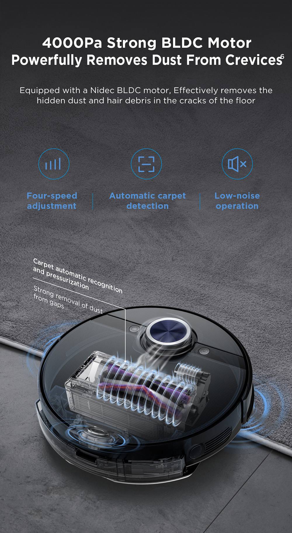 Midea S8+ Smart Robot Vacuum Cleaner with Intelligent Dust Collector