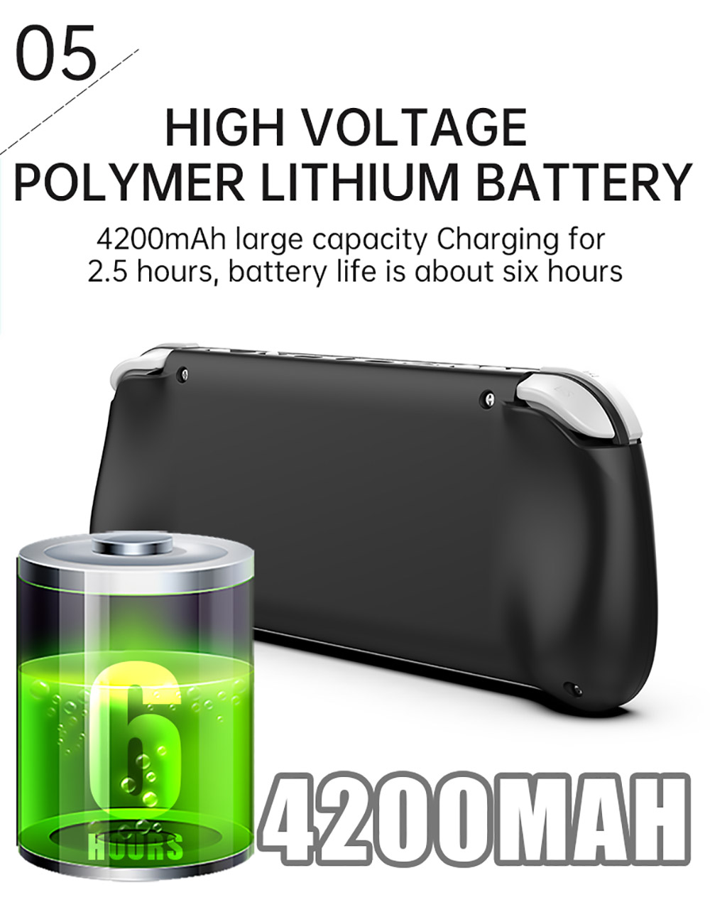 Powkiddy RGB10 Max2 Game Console 5inch 256GB TF Card 8H Battery Life