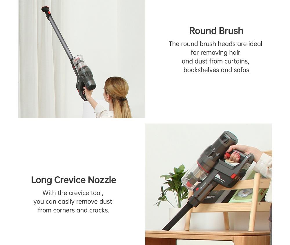 Proscenic P11 Handheld Cordless Vacuum Cleaner 25KPa Suction Gray
