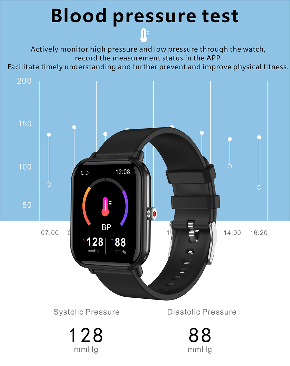 Q9 Pro Smartwatch 1.7 Inch Large Touch Screen Black