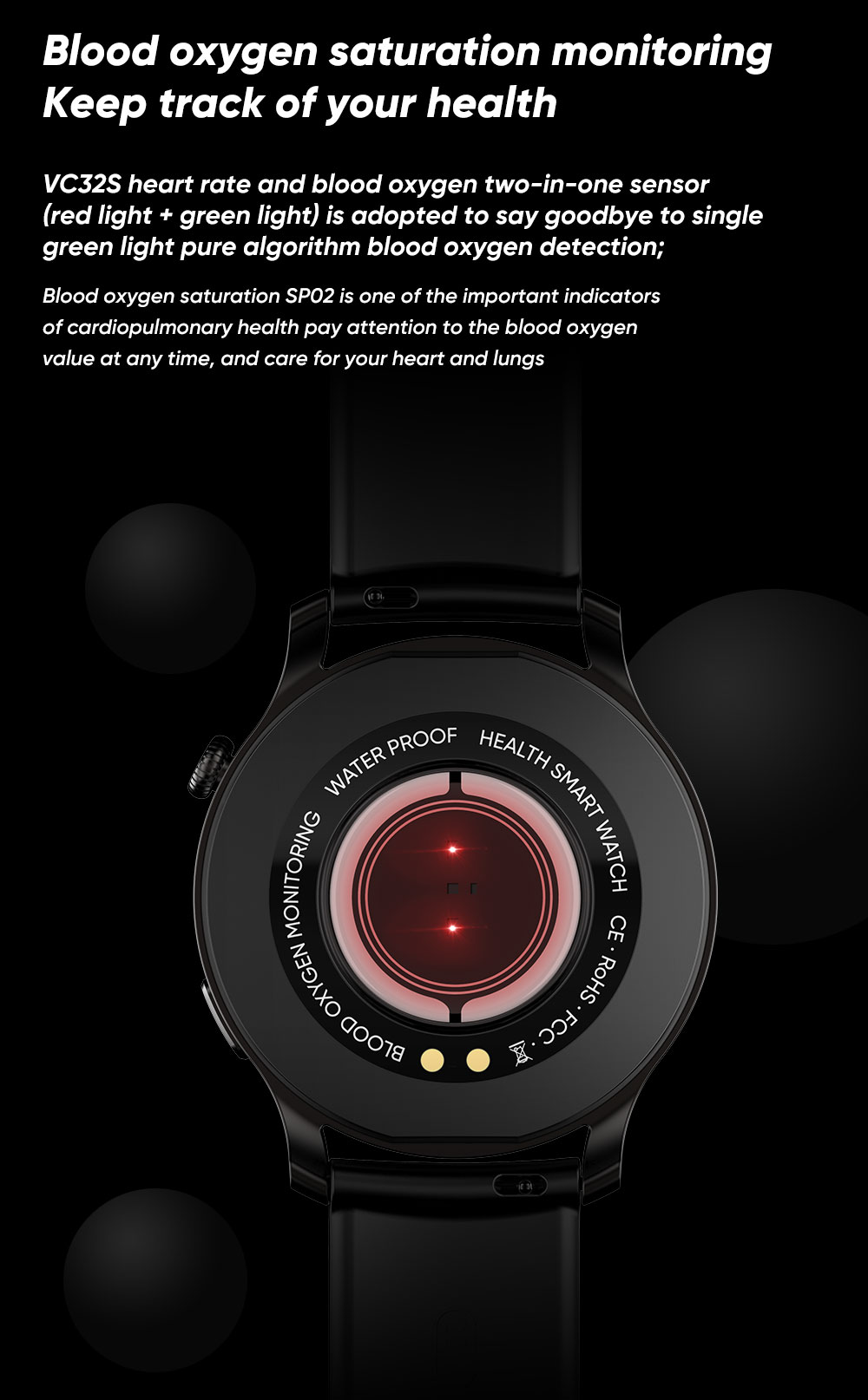 SENBONO MAX2 Smartwatch for Men Black Leather