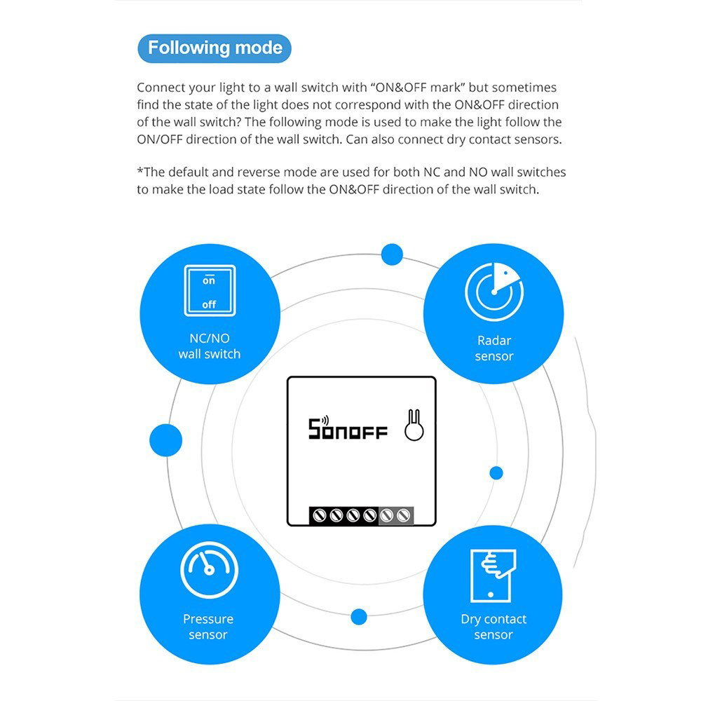 New SONOFF MINIR2 Two way DIY Smart Switch WiFi Switch Programmable New SONOFF MINIR2 Two way DIY Smart Switch WiFi Switch Programmable