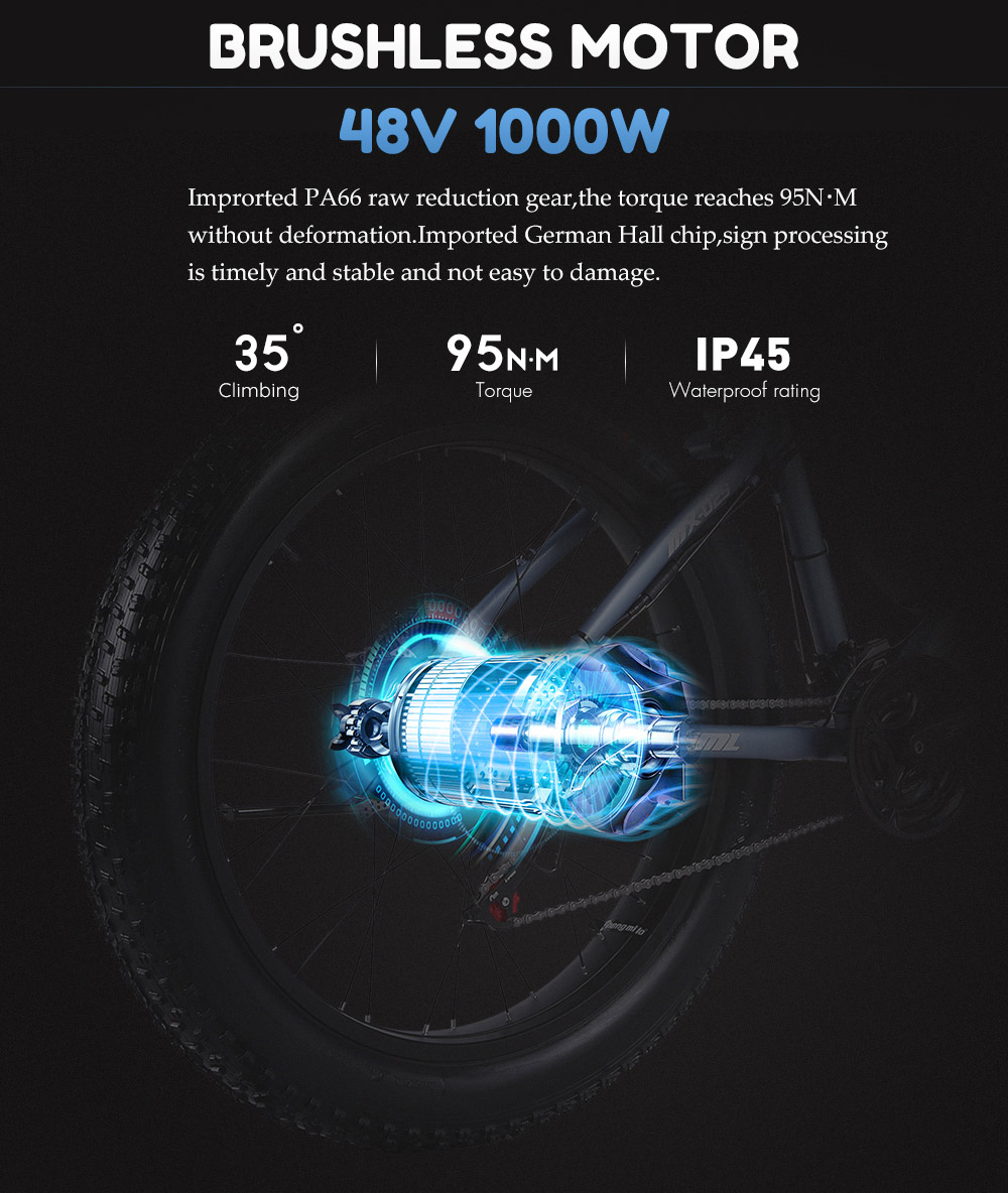 Shengmilo MX02S 1000W 48V 17Ah 26'' E-bike Blue