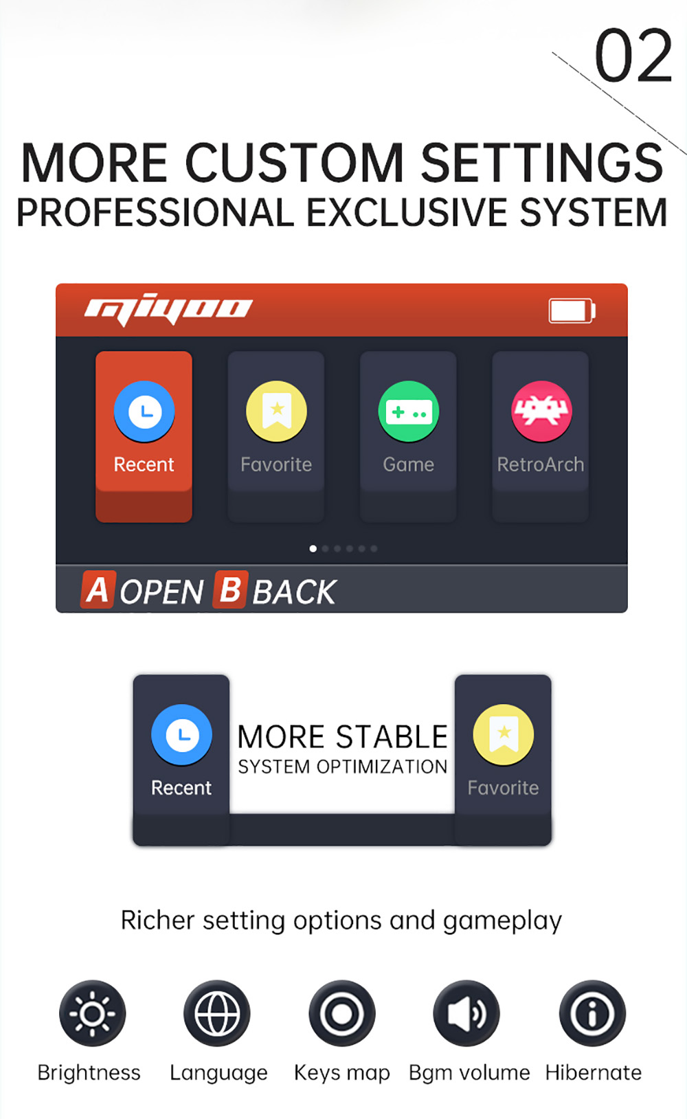 Miyoo Mini 32GB Handheld Game Console Grey