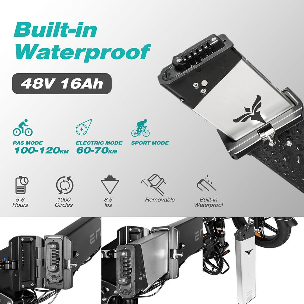 ENGWE ENGINE Pro Folding Electric Bicycle 750W 48V 16Ah Black