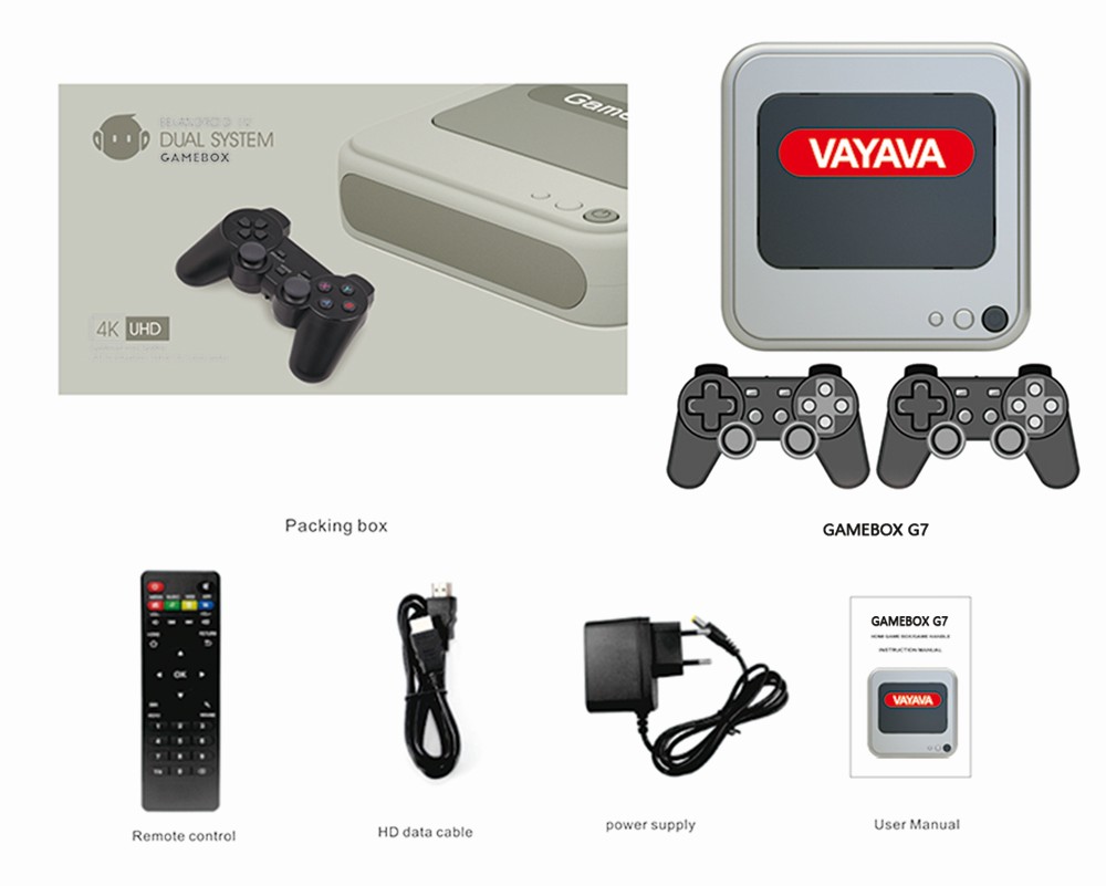 GAMEBOX G7 32GB Retro Game Console with 2 Gamepads