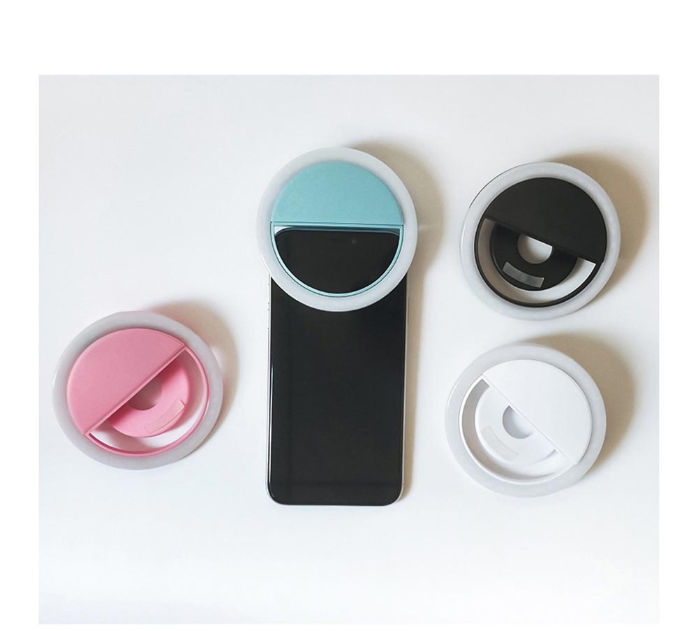 LED Selfie Light Ring Flash Fill Clip Pink
