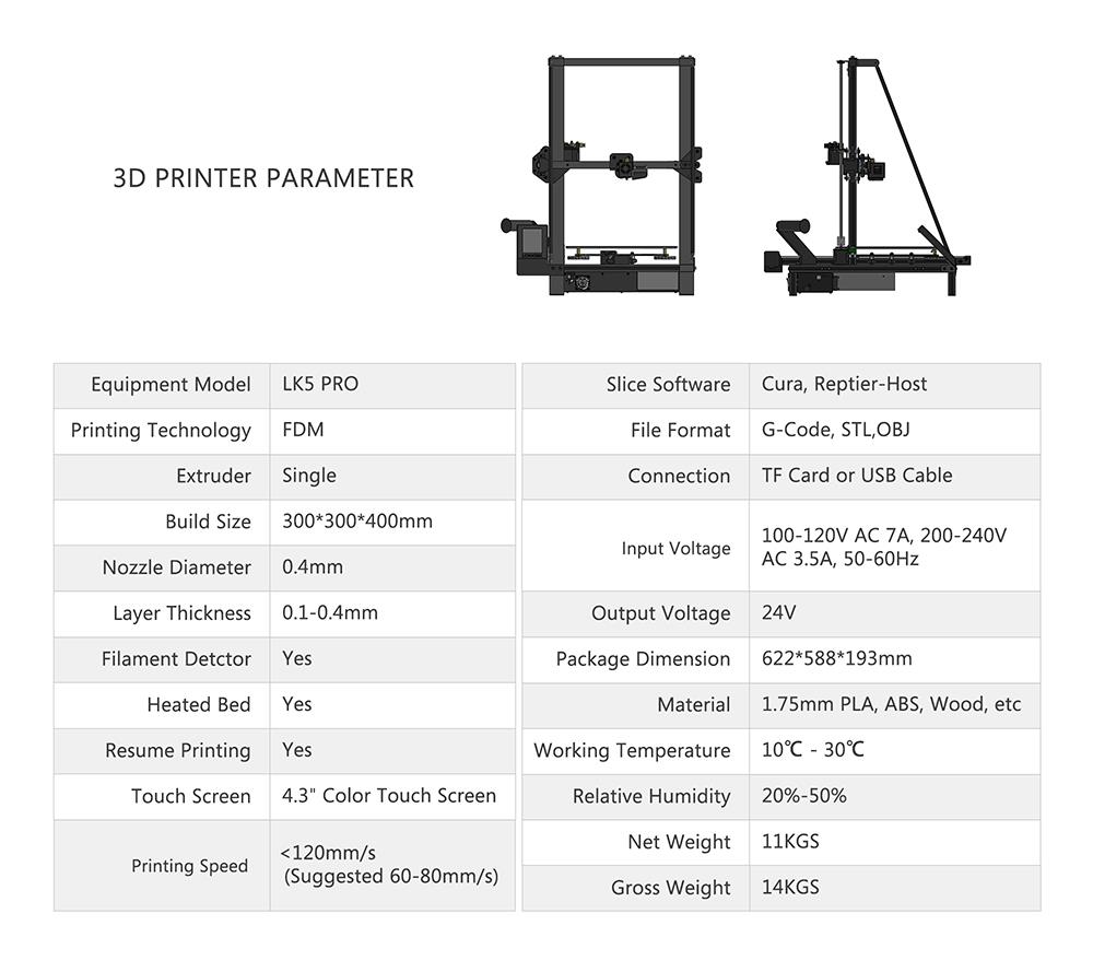 LONGER LK5 PRO FDM 3D Printer