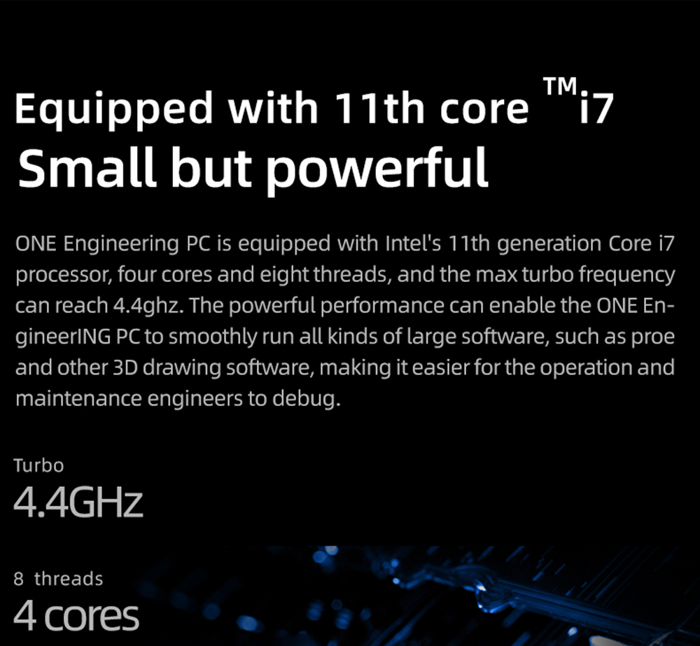 One Netbook A1 Pro Mini Laptop Intel Core i7-1160G7 16GB 512GB Black