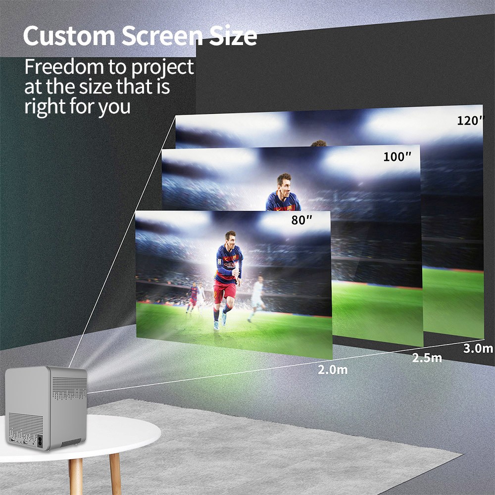 T03 Portable LCD Projector 1920*1080 HD 1080P EU Plug