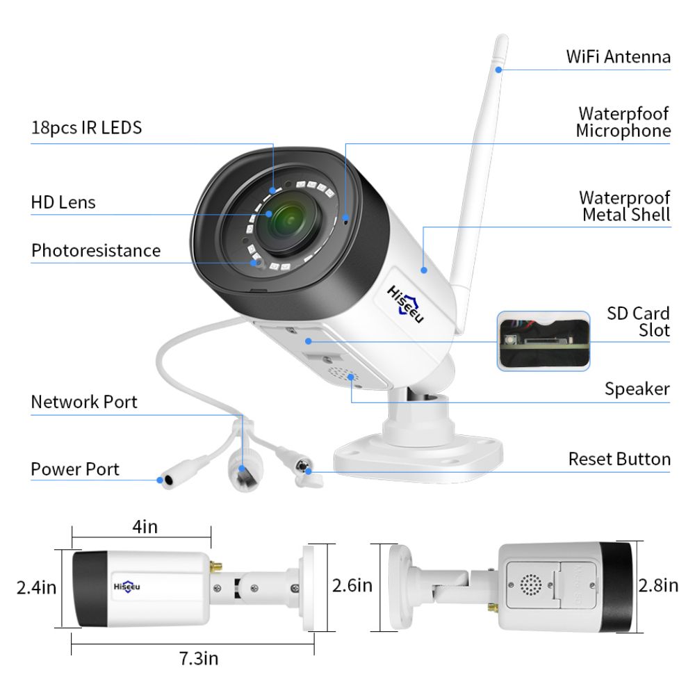 Hiseeu 3MP Wireless CCTV Camera