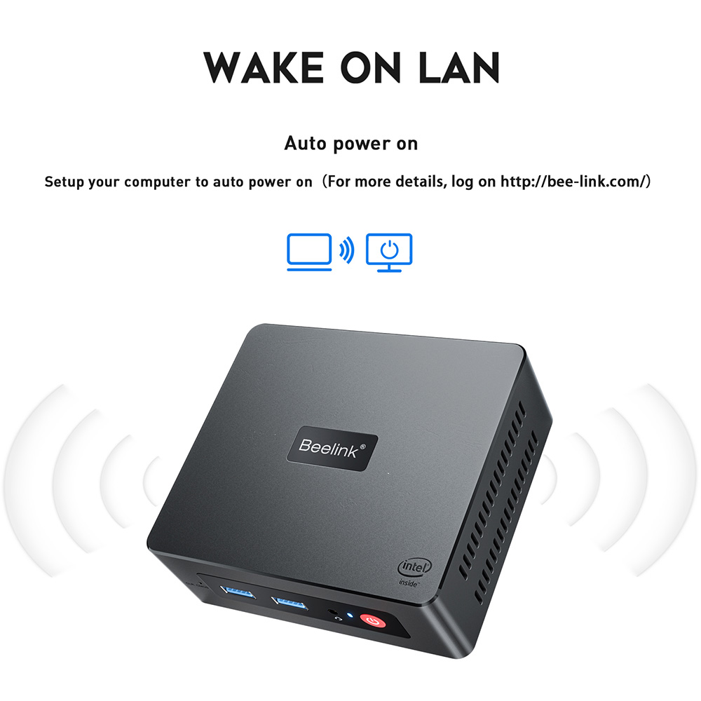 Beelink MINI S Mini PC Intel N5095 8GB RAM 256GB SSD UK Adapter