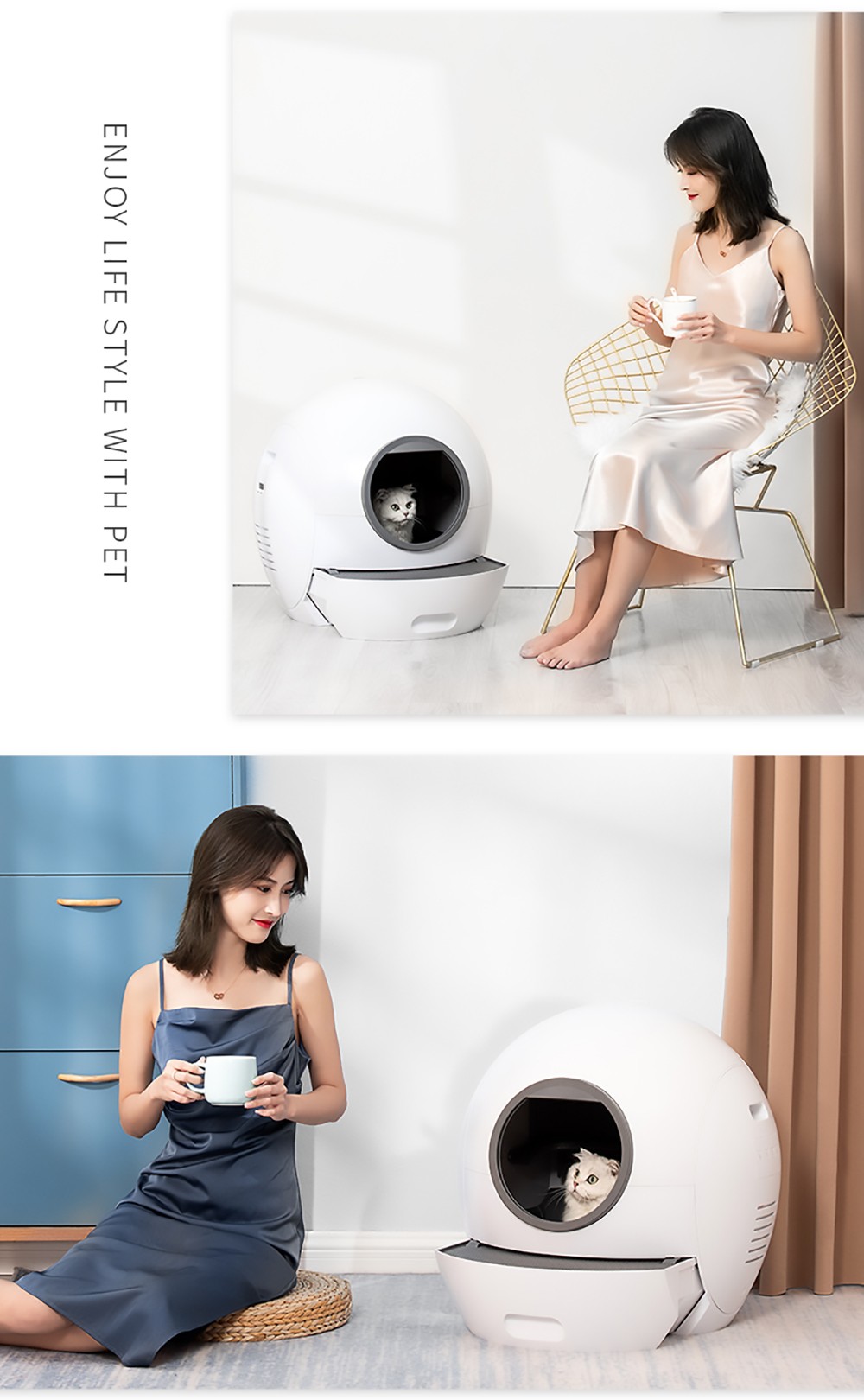 ELS PET Self Cleaning Cat Litter Tray