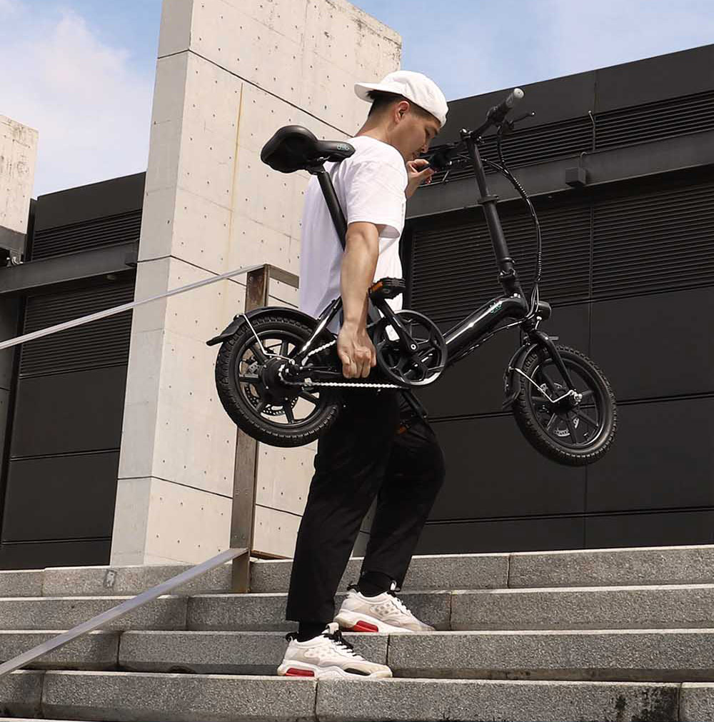 FIIDO D3 Pro Folding Moped Bicycle Black