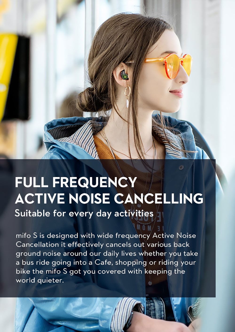 Mifo S Bluetooth 5.2 ANC Blanced Armature TWS Earphones Blue