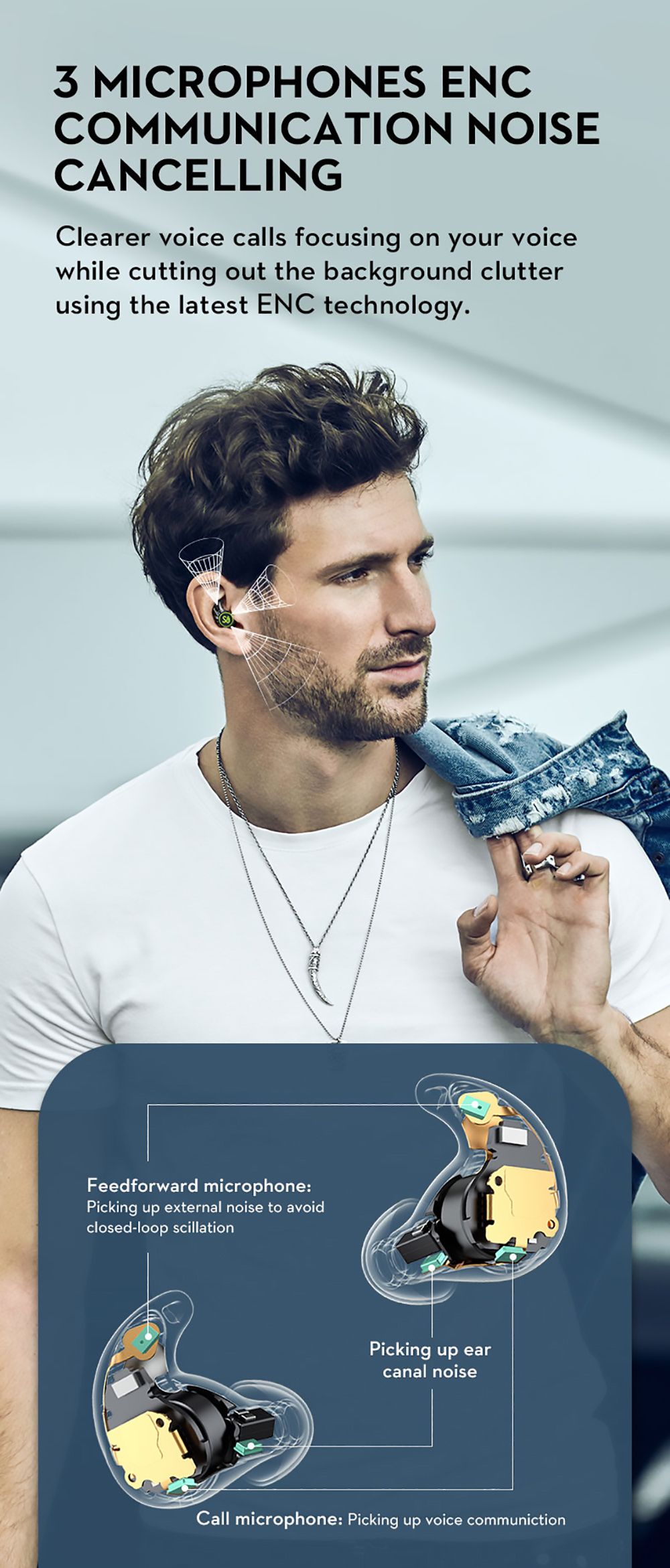 Mifo S Bluetooth 5.2 ANC Blanced Armature TWS Earphones Gem Green