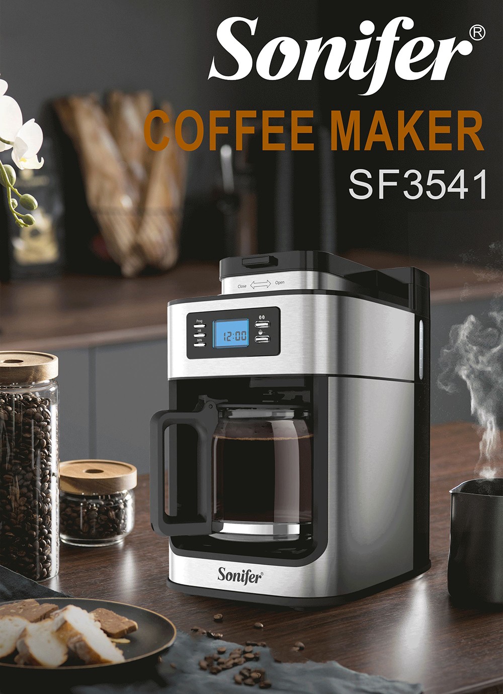 Sonifer SF3541 1050W 2-in-1 Drip Coffee Machine