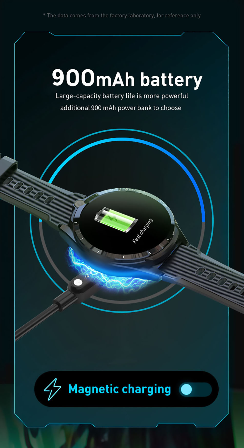 LEMFO LEM16 Smartwatch for Men 4G LTE Watch without Power Back