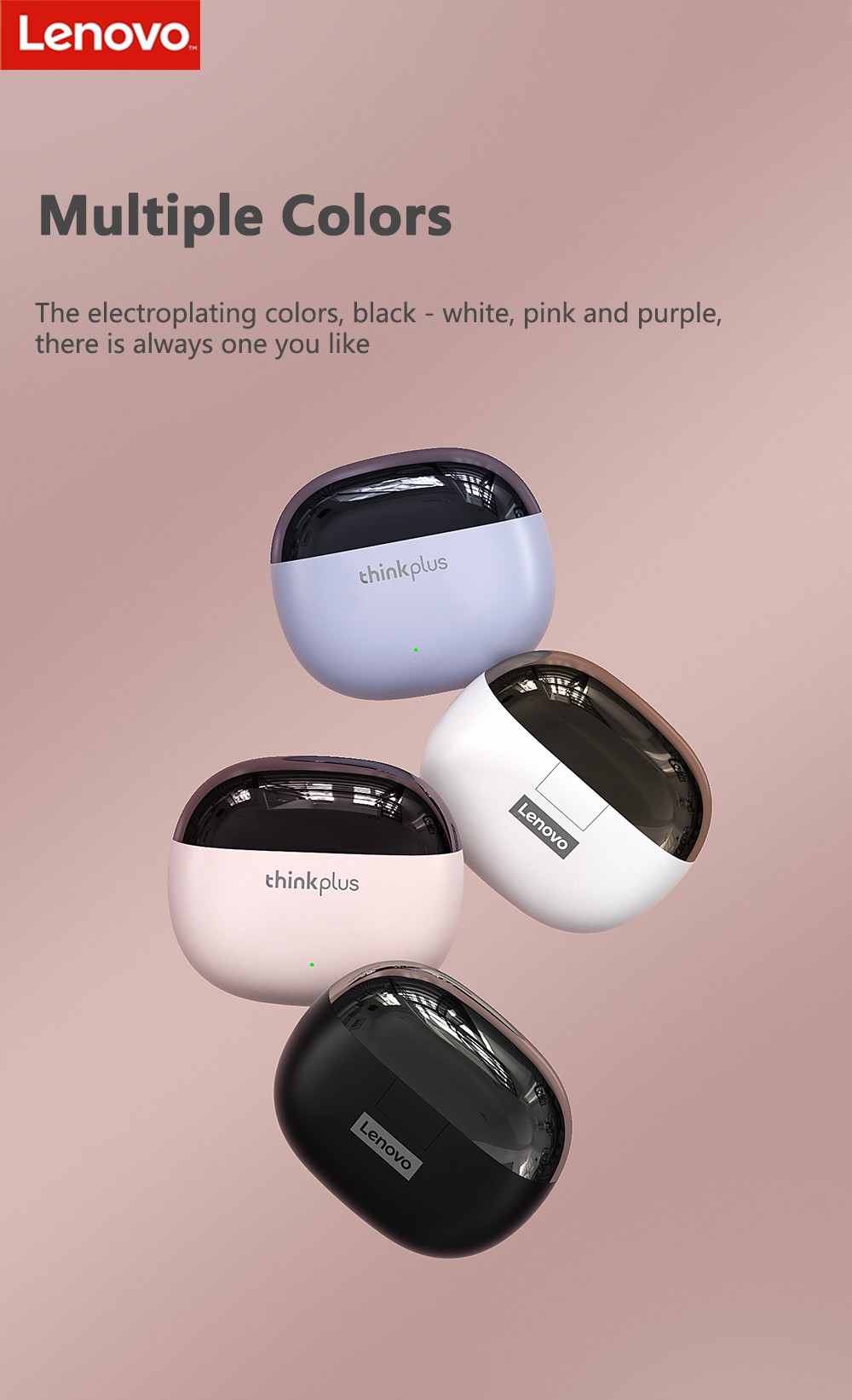 Lenovo Thinkplus X15 Pro True Wireless Earphone Purple