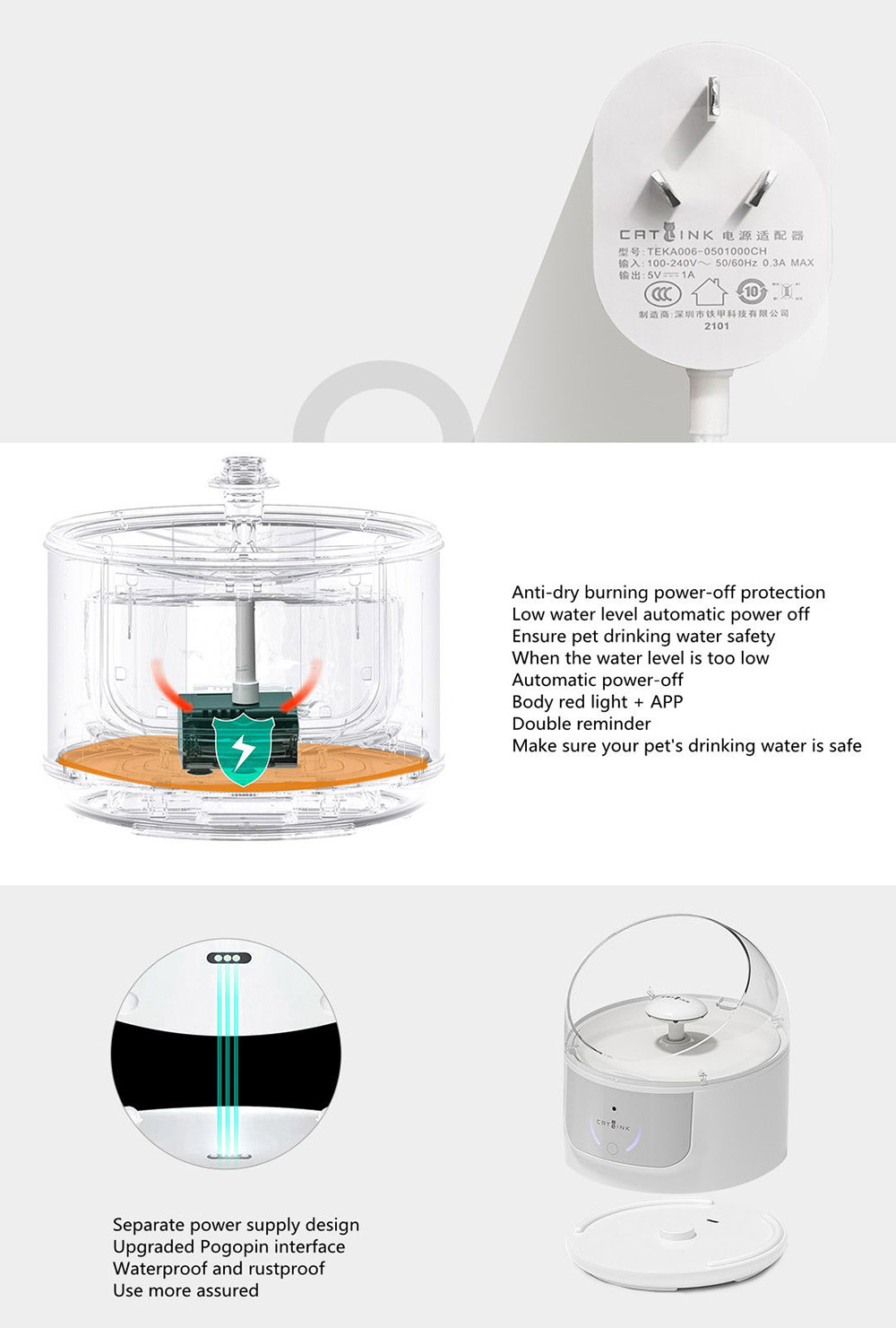 CATLINK CL-W01 2.3L Smart Pet Fountain Dispenser