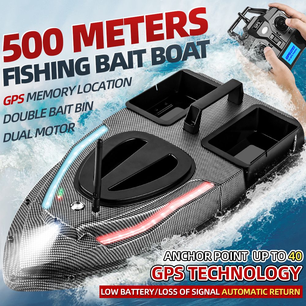 Flytec V900 500M Smart Bait Boat 40 Points GPS LCD Display