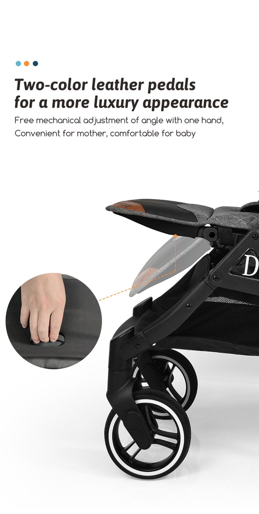 DEAREST 819 Baby Stroller Black