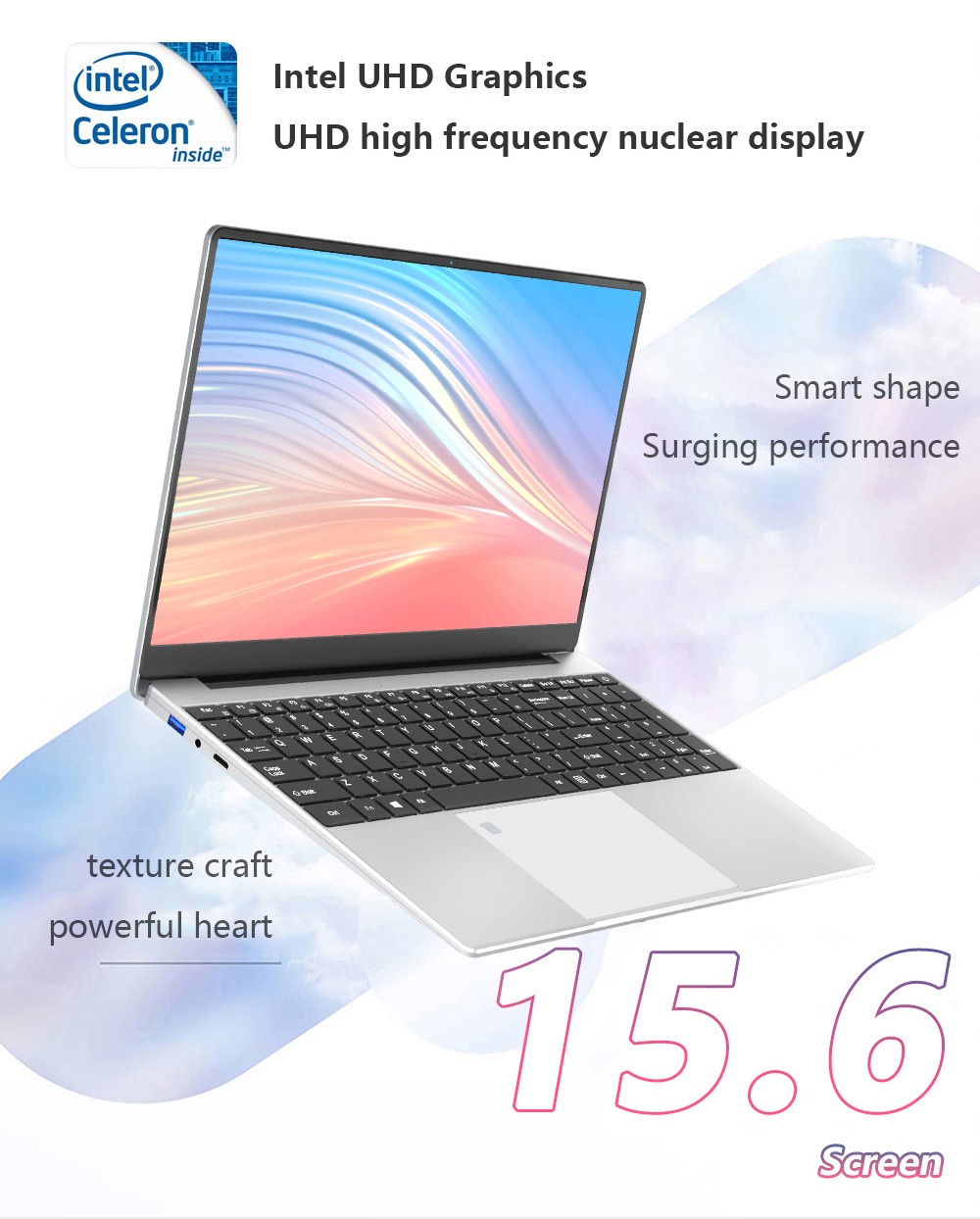 KUU YEPBOOK Ultra-thin Laptop 15.6-inch IPS Intel Celeron N5095